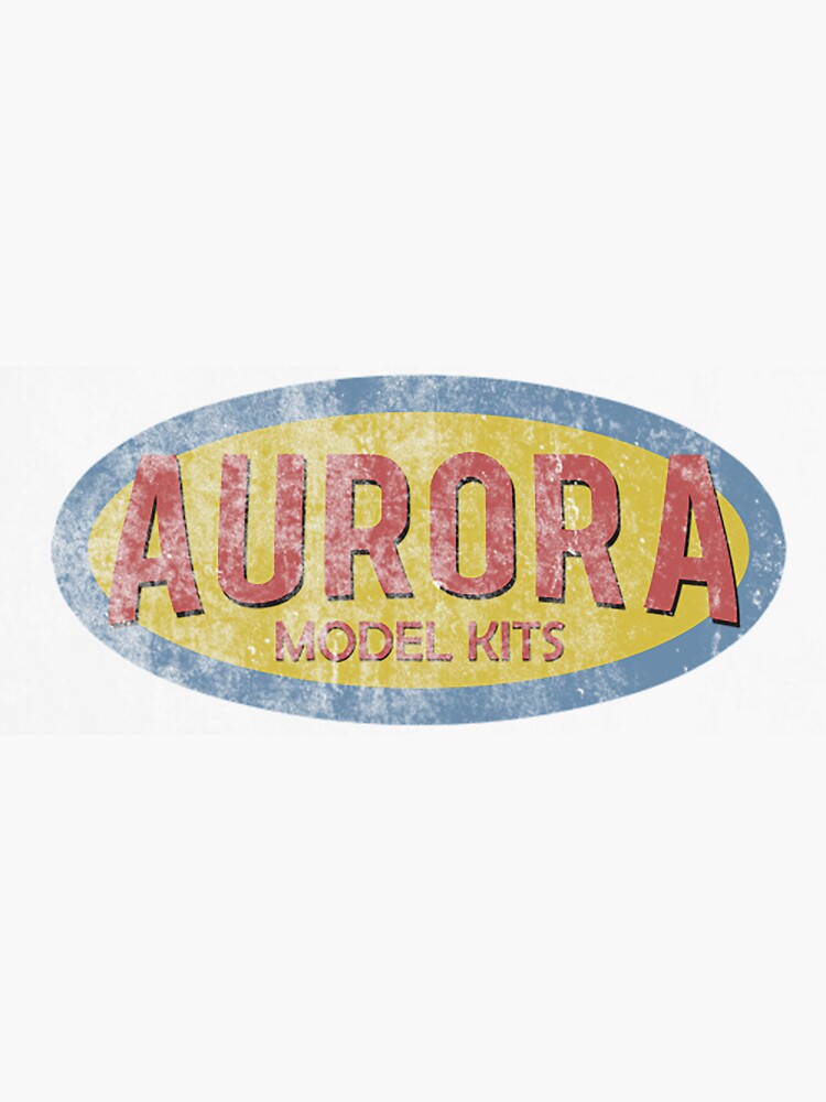 "Aurora Models T-ShirtAurora Model Kits, distressed and faded" Sticker ...