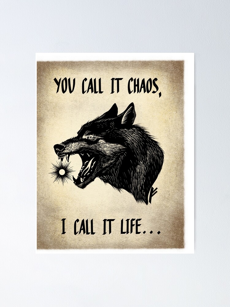 "Viking mythology. Wolf Fenrir eating the Sun " Poster for Sale by ...