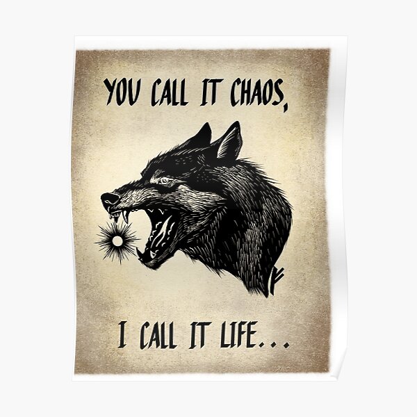 "Viking mythology. Wolf Fenrir eating the Sun " Poster for Sale by ...