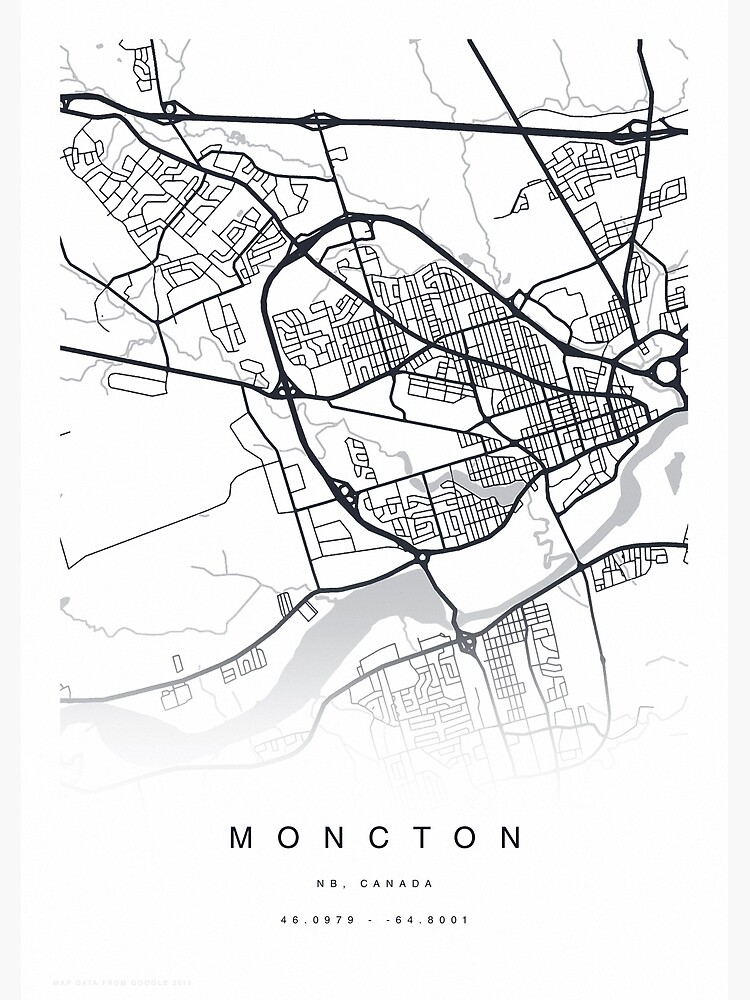 "Moncton, New Brunswick Canada Map Poster" Poster for Sale by ...