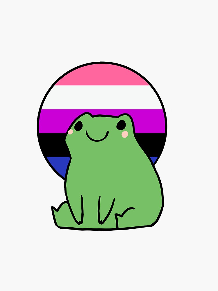"Genderfluid flag frog" Sticker for Sale by ThePaintedFrog | Redbubble