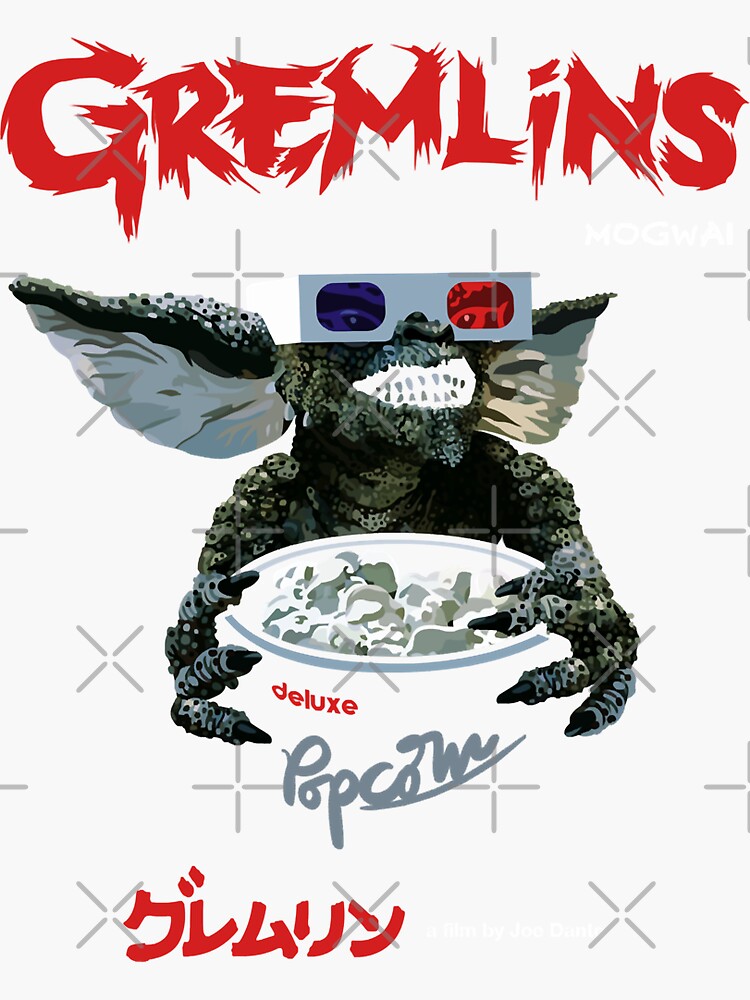 "Gremlins Cinema Deluxe Popcorn" Sticker for Sale by GremlinsWorld ...