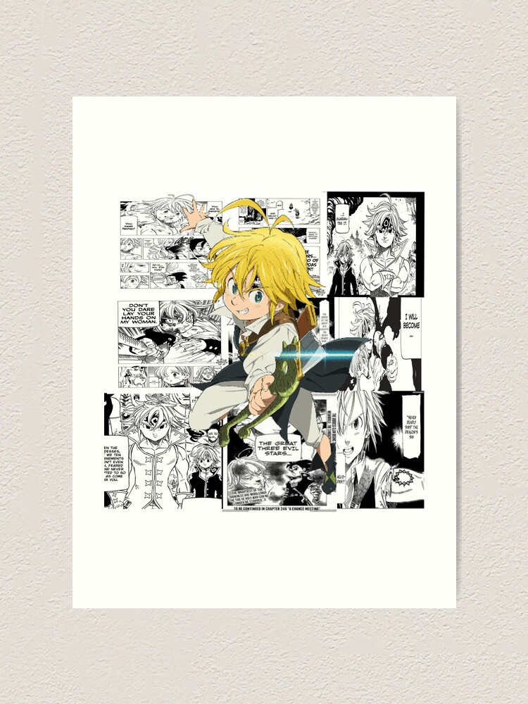 "Meliodas wrath Sin Manga Panel" Art Print for Sale by StickersbyMaliy ...