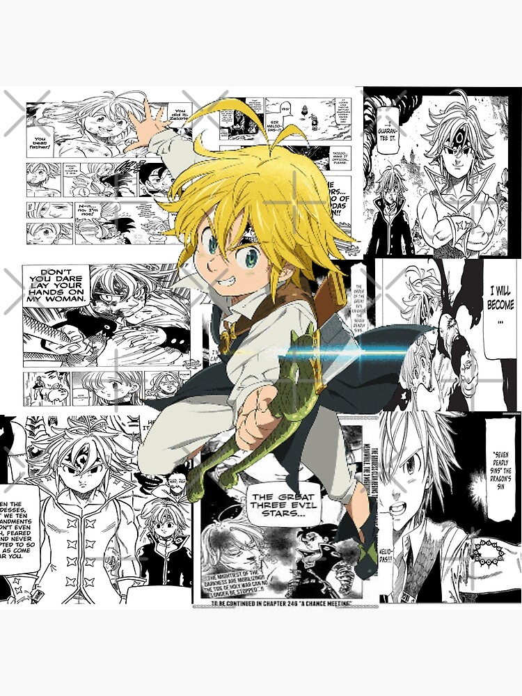 "Meliodas wrath Sin Manga Panel" Poster by StickersbyMaliy | Redbubble