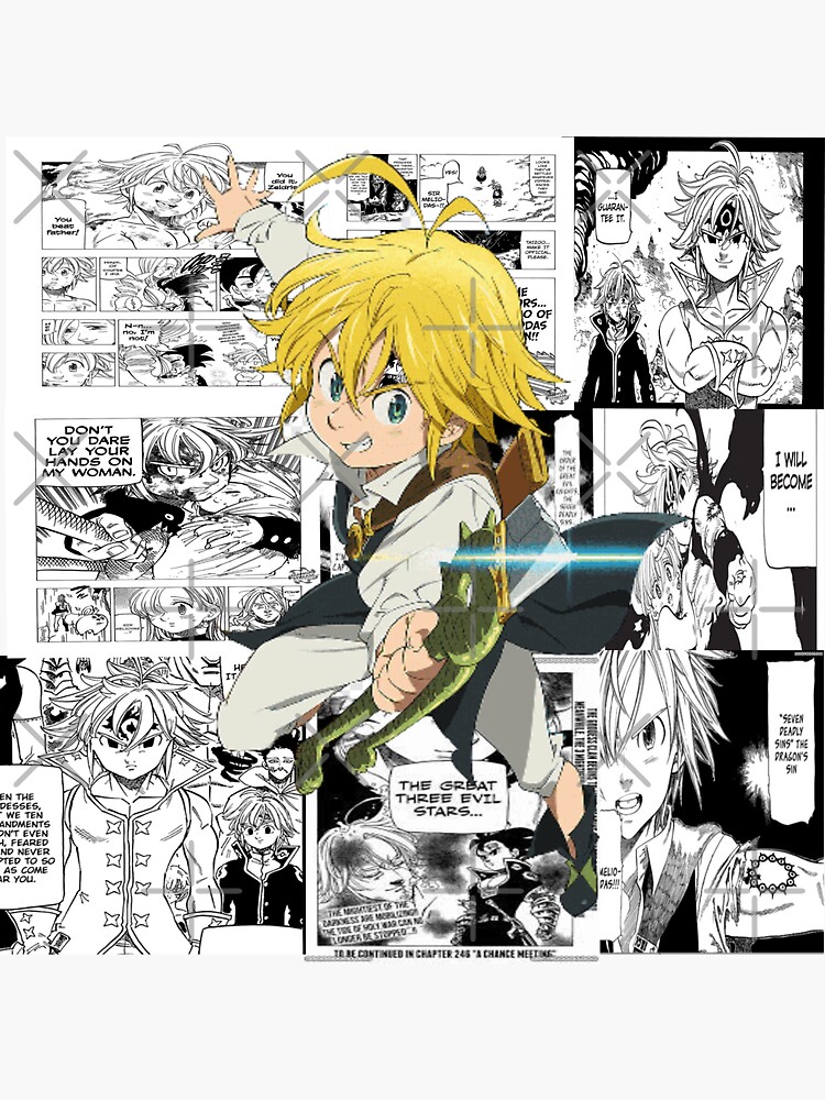 "Meliodas wrath Sin Manga Panel" Sticker for Sale by StickersbyMaliy ...