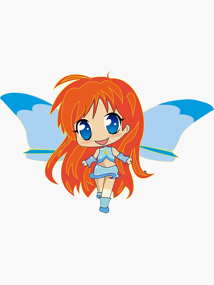 Pegatina «Bloom Winx Club al estilo Chibi » de NoemiFalco | Redbubble