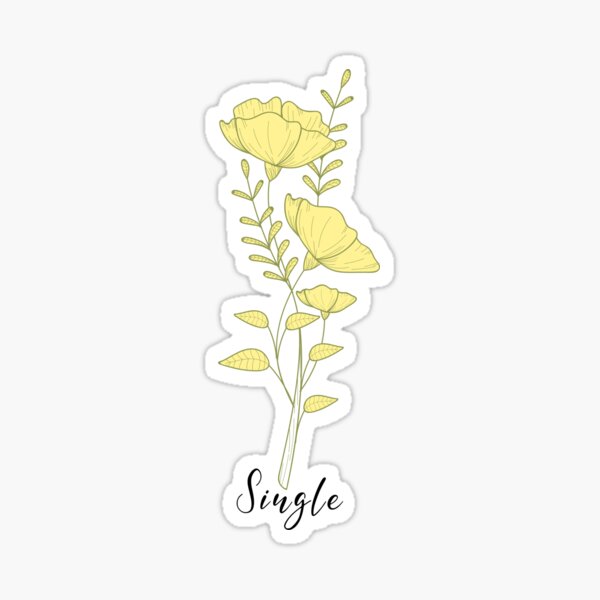 "Single Flower t- Shrt" Sticker by Gihansigning | Redbubble