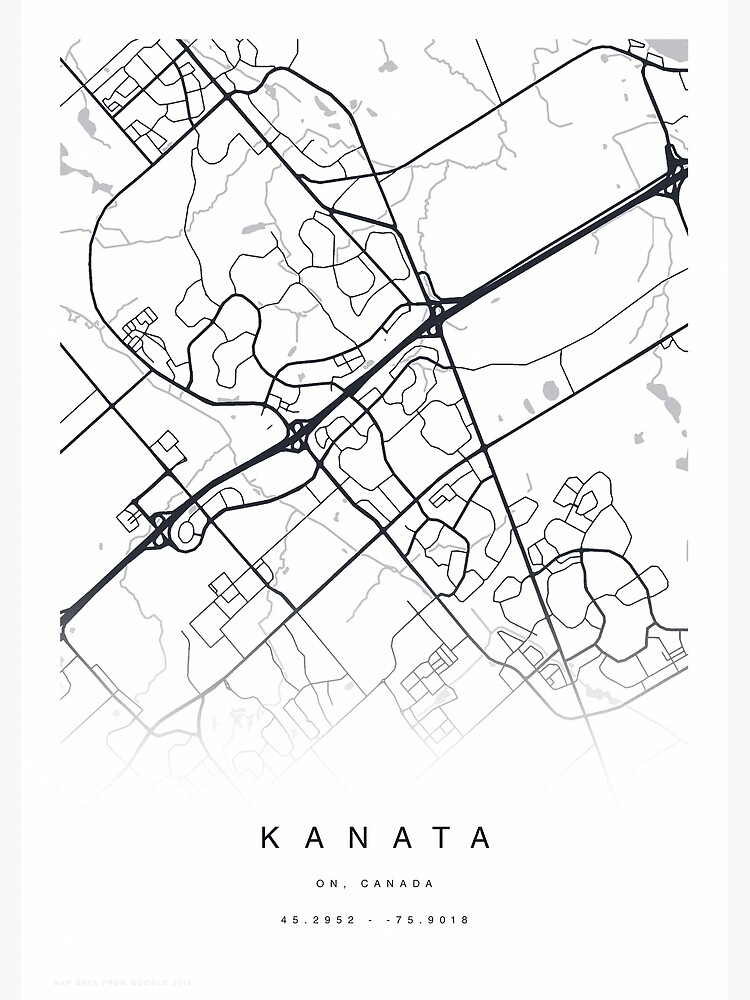 "Kanata, Ontario, Canada Map Poster" Poster for Sale by TheZenSprout ...