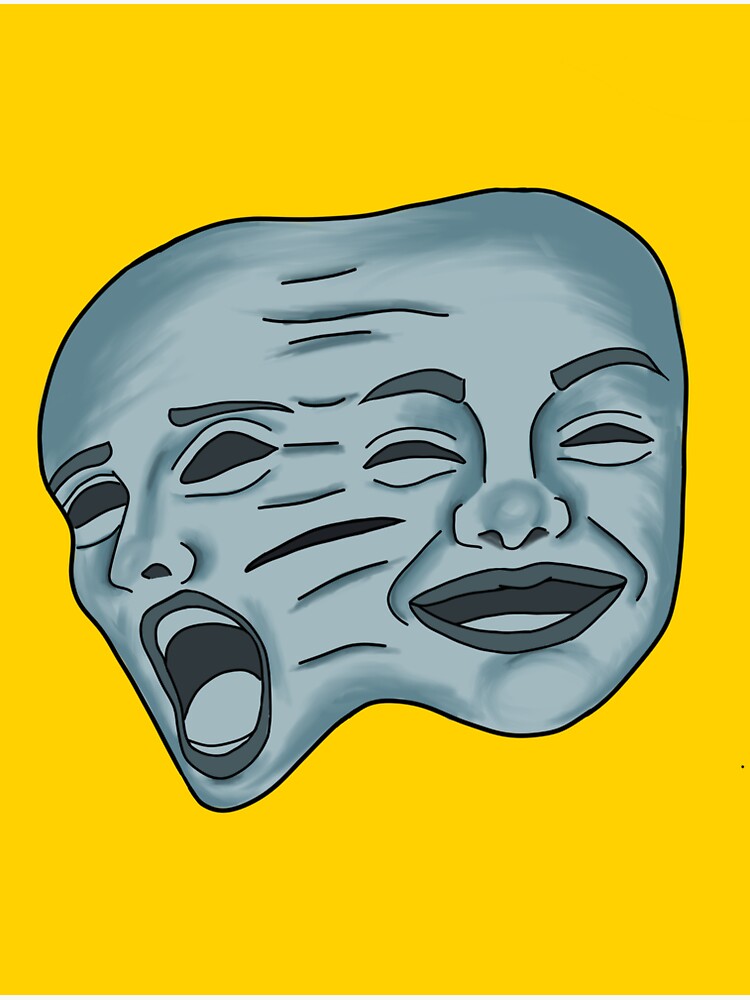 "face splitting in two" Sticker for Sale by tadejaart | Redbubble