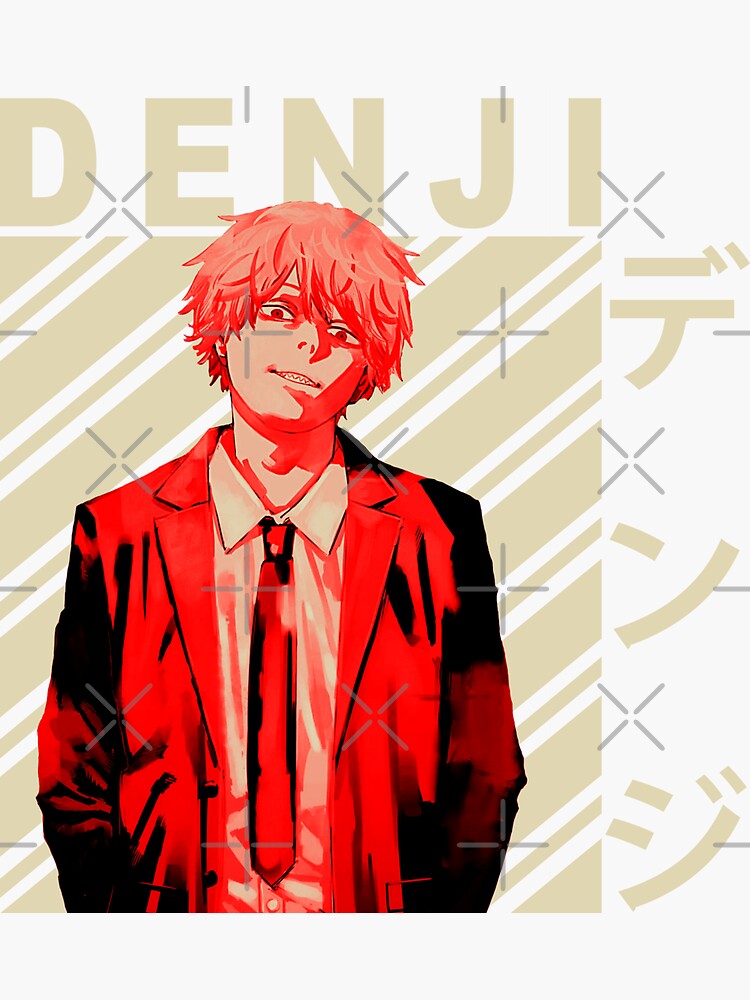 "Denji Vintage Art" Sticker for Sale by LahcenBamouh | Redbubble
