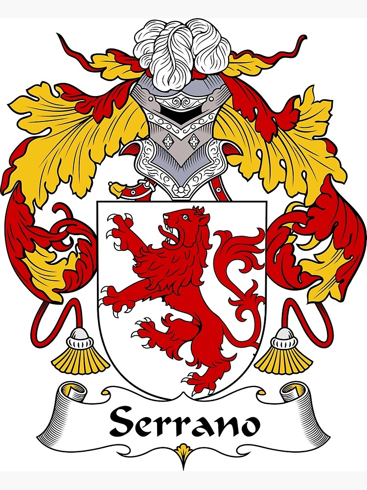 "Serrano Coat of Arms/Family Crest" Canvas Print for Sale by ...