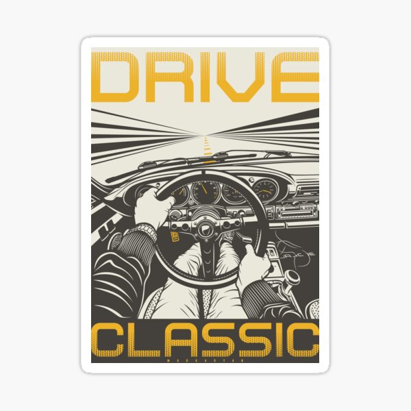 "Drive classic" Sticker for Sale by OlegMarkaryan | Redbubble