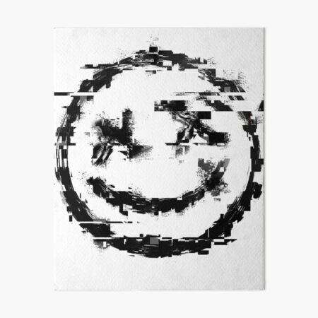 "Glitch Smiley Face" Art Board Print by cadesigns1 | Redbubble