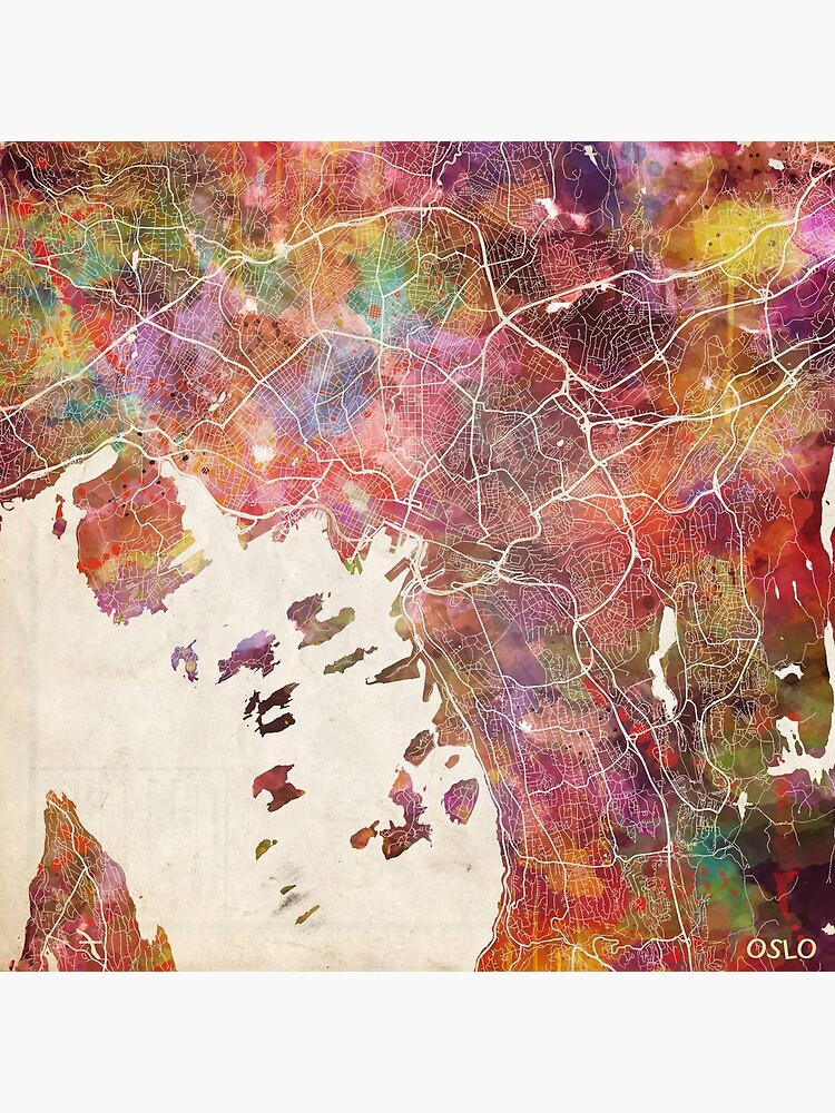 "Oslo map" Poster by MapMapMaps | Redbubble