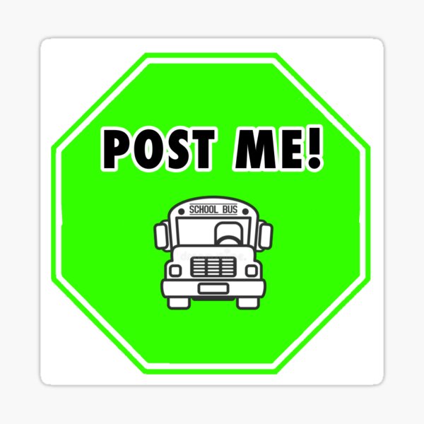"Skoolie Post Me" Sticker by bearfootsunrise | Redbubble