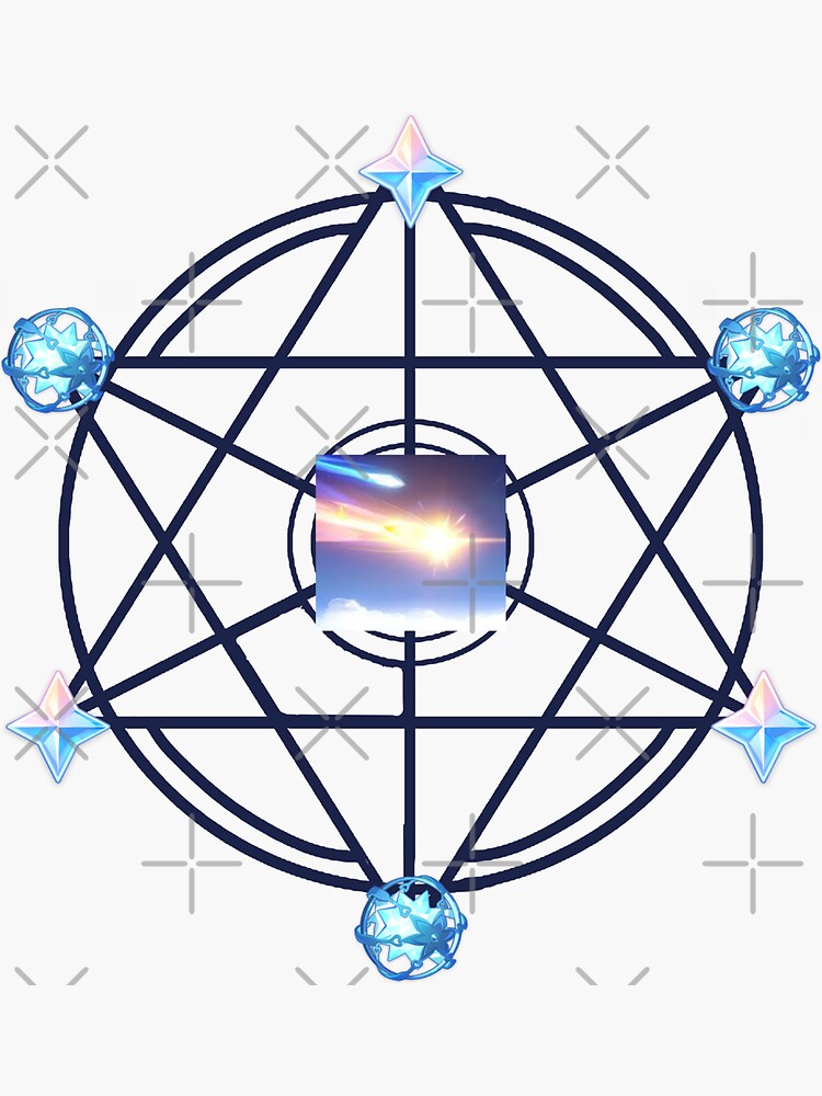 "Acquaint Fate Summoning Circle (for luck)" Sticker for Sale by Myewn ...