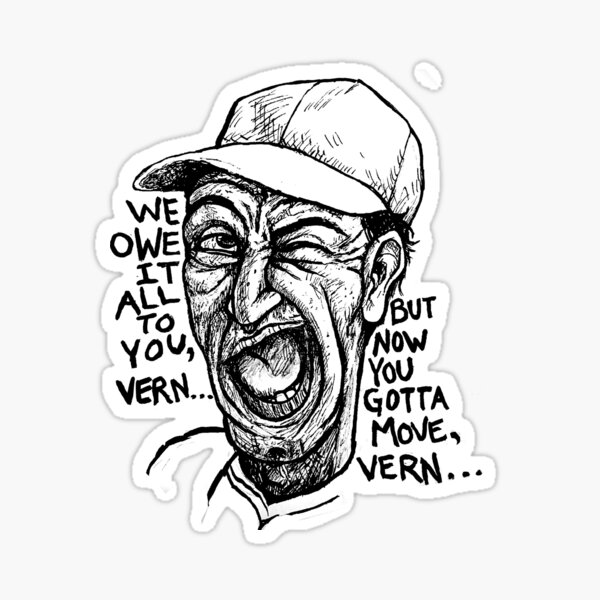 "Hey Vern, It's Earnest!" Sticker for Sale by MermaidMakesArt | Redbubble