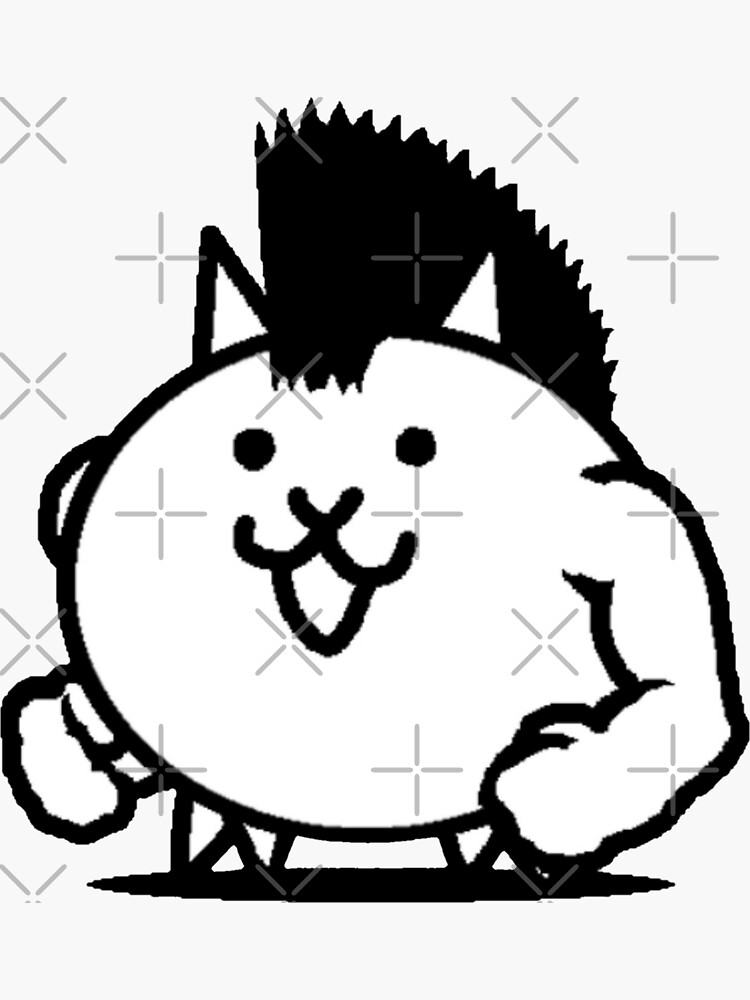 "Battle cats" Sticker for Sale by Jonnasushi | Redbubble