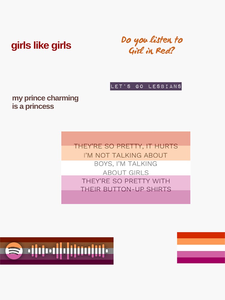 "Lesbian set + Spotify Code (Girl in Red)" Sticker for Sale by ...