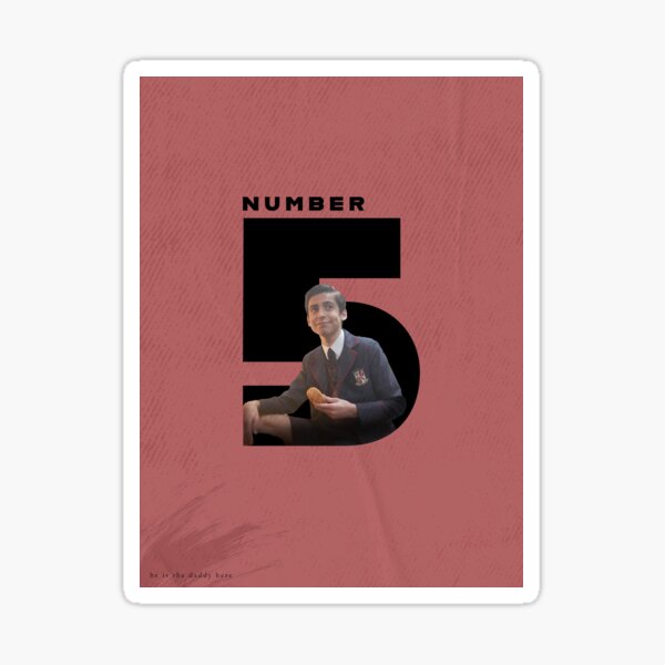 "Number 5 red poster - The Umbrella Academy" Sticker for Sale by ancesp ...