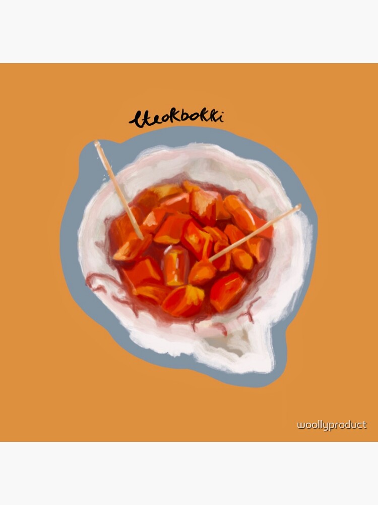 "Korean Food Tteokbokki " Sticker for Sale by woollyproduct | Redbubble