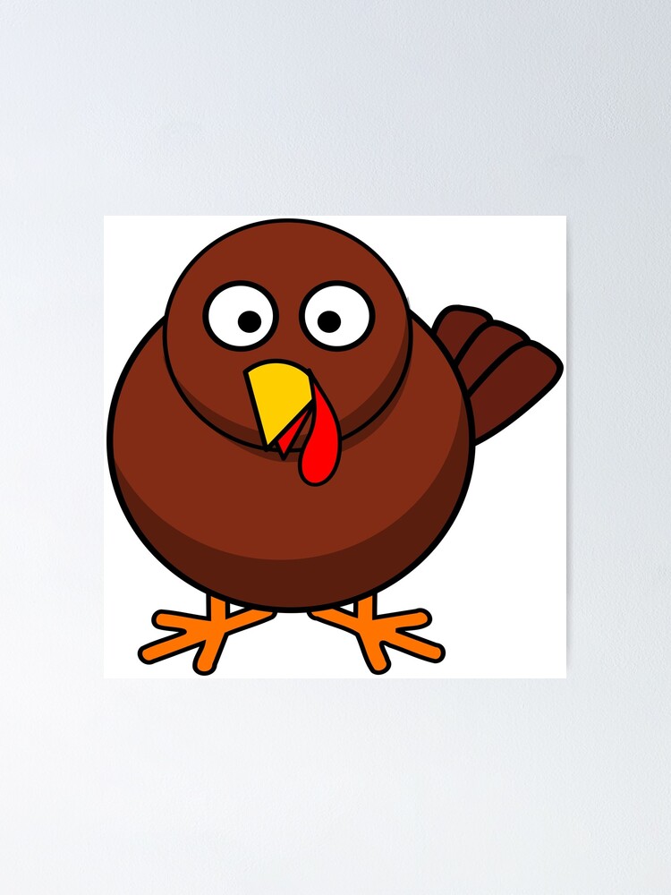 "little turkey with funny face" Poster for Sale by logodeal | Redbubble