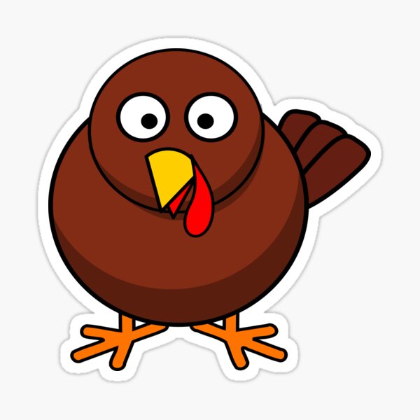 "little turkey with funny face" Sticker for Sale by logodeal | Redbubble