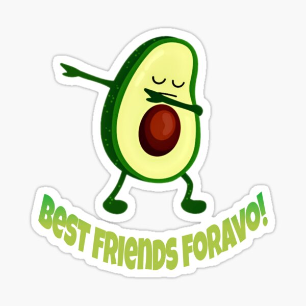 " Avocado Friends" Sticker by hala1525 | Redbubble