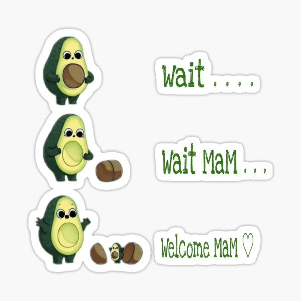 " Avocado Mam ,Welcome Mam" Sticker for Sale by hala1525 | Redbubble