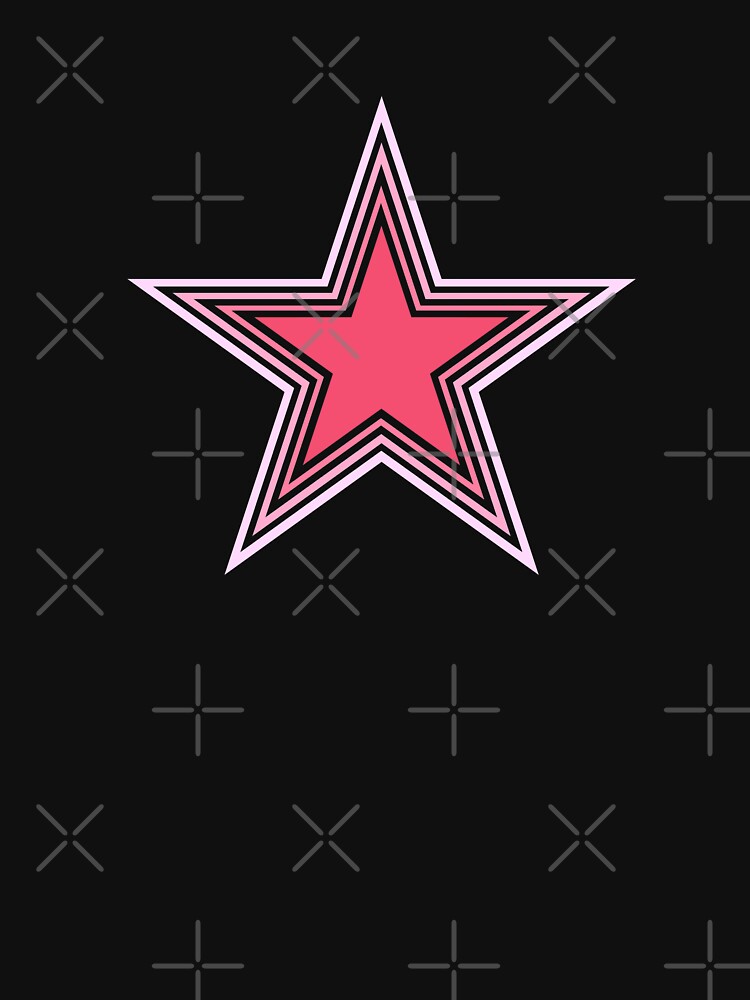 "Pink Outlined Star" T-shirt for Sale by sheatherley | Redbubble | pink ...