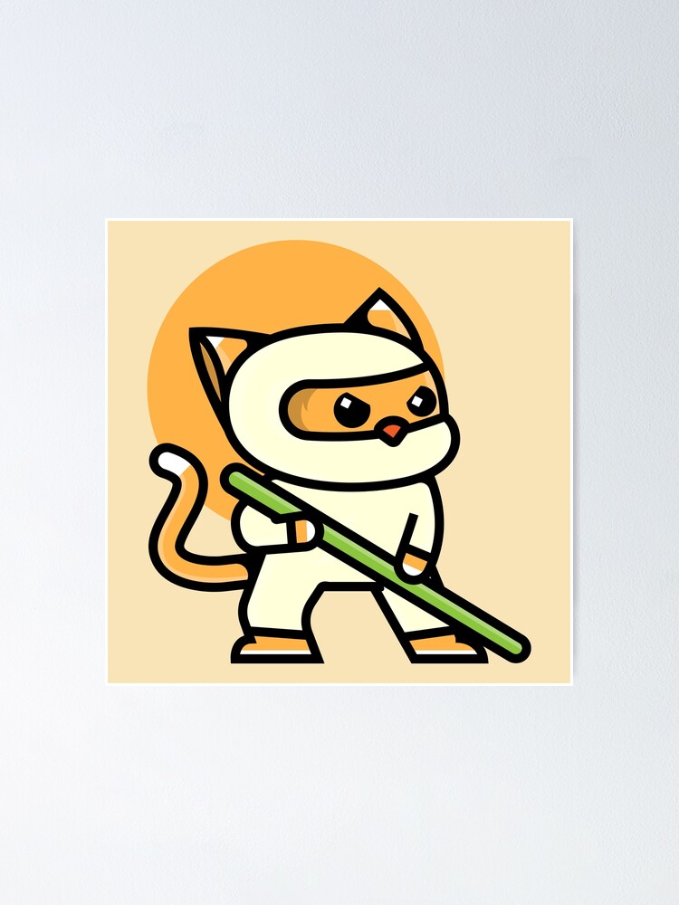 "Cute Cat Ninja" Poster by SukaSukaSukaTee | Redbubble