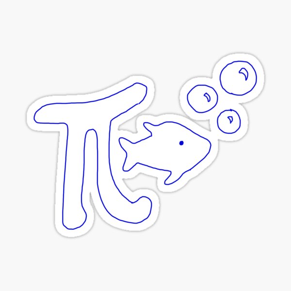 "Pi Fish Logo" Sticker for Sale by Pifishdesigns | Redbubble