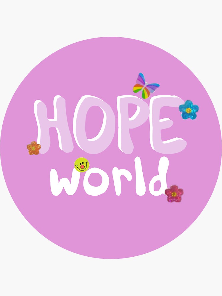 "j hope hope world" Sticker for Sale by dexidesigns | Redbubble