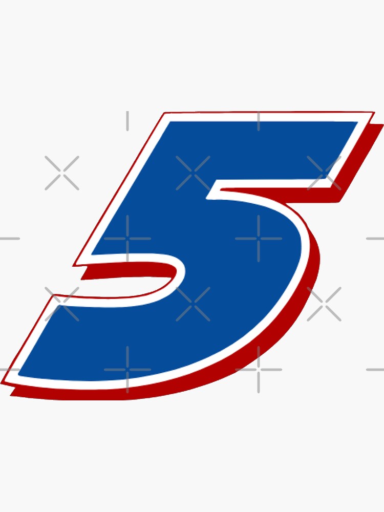 "Kyle Larson 5 - Red, white and blue (sticker)" Sticker for Sale by ...