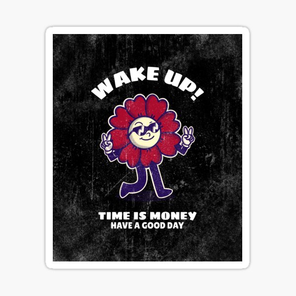 "wake up" Sticker for Sale by rochdi10style | Redbubble