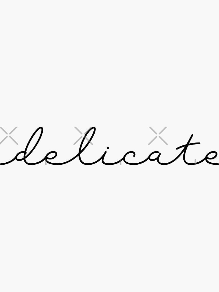 "Delicate - cursive calligraphy lettering " Sticker for Sale by ...