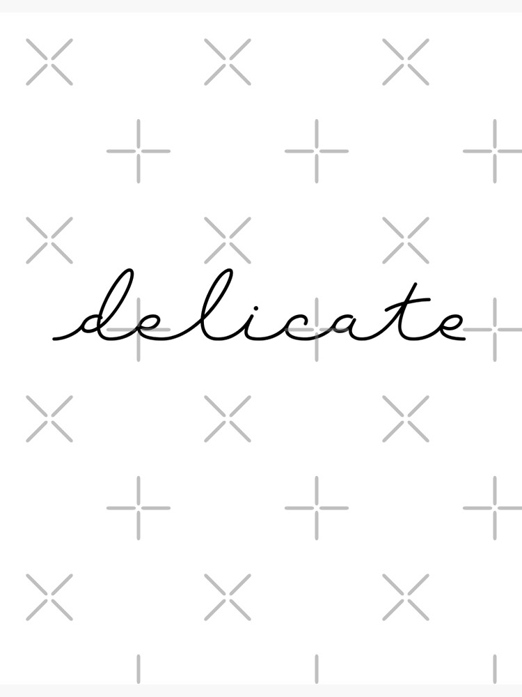 Póster «Delicado - letras de caligrafía cursiva» de SunnyAlloy | Redbubble