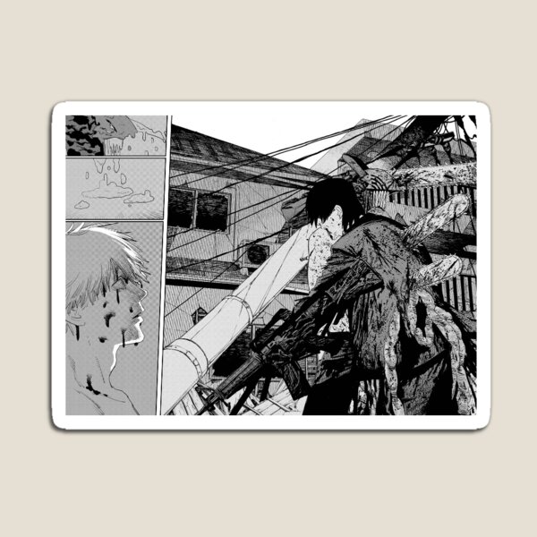 "Chainsawman Manga Panel Denji and Aki" Magnet for Sale by aryryki-art ...