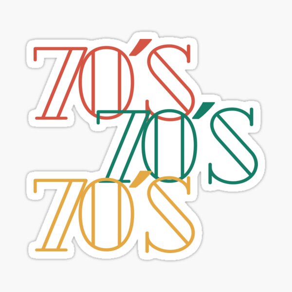 "70's" Sticker for Sale by Marvin30791 | Redbubble