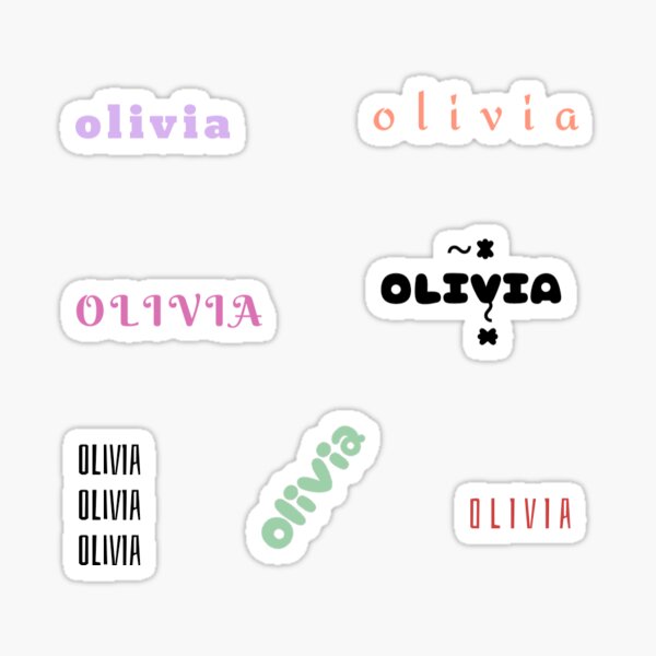 "olivia" Sticker for Sale by buzzcutart | Redbubble