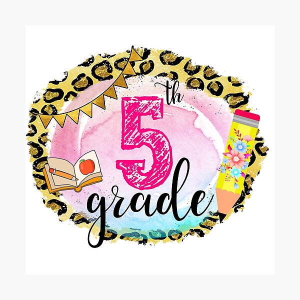 Lámina fotográfica «Regreso a la escuela - Primer día de quinto grado ...