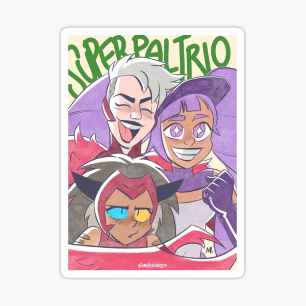 "Super Pal Trio !" Sticker by Miledibuja | Redbubble