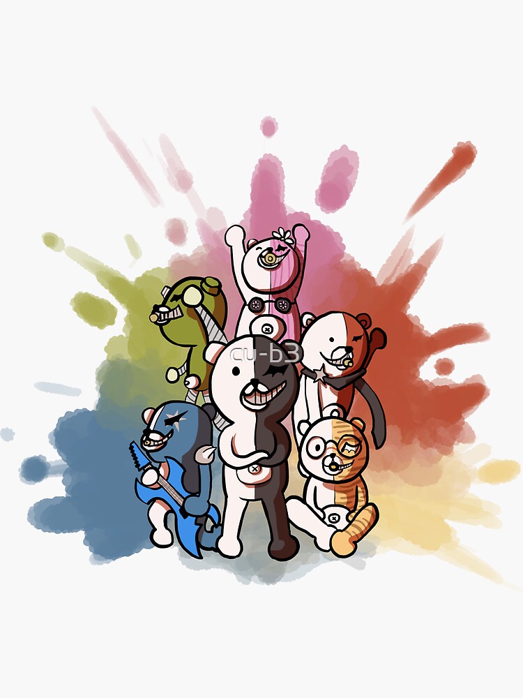 " Monokubs gang monokuma Danganrompa" Sticker for Sale by cu-b3 | Redbubble