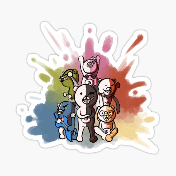 " Monokubs gang monokuma Danganrompa" Sticker for Sale by cu-b3 | Redbubble