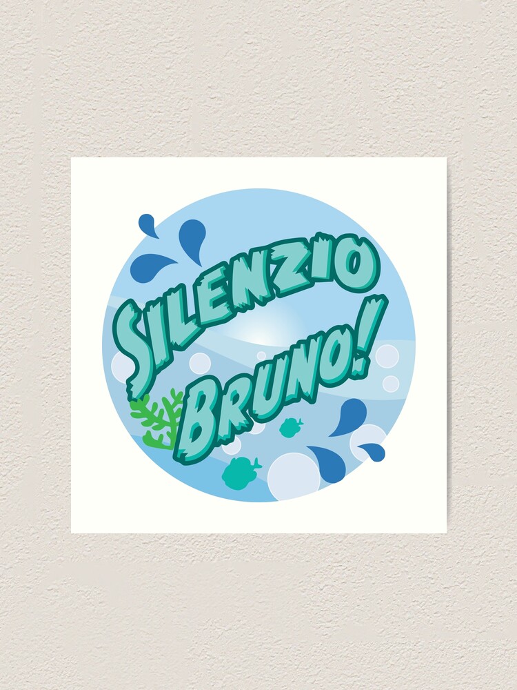 "Silenzio Bruno - quote from Luca movie" Art Print for Sale by teenysophia | Redbubble