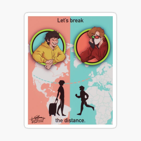"Tubbo and Ranboo meetup" Sticker for Sale by Softinen | Redbubble