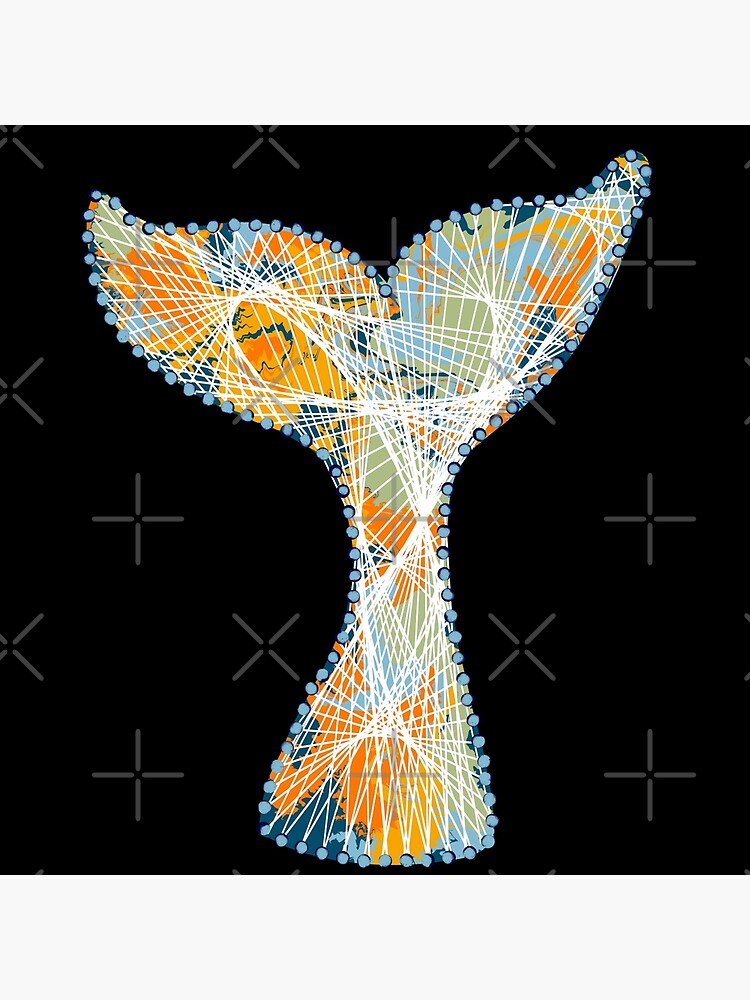 "Whale’s Tail, String Art, ocean mammal " Poster by DebbieJoyArt ...