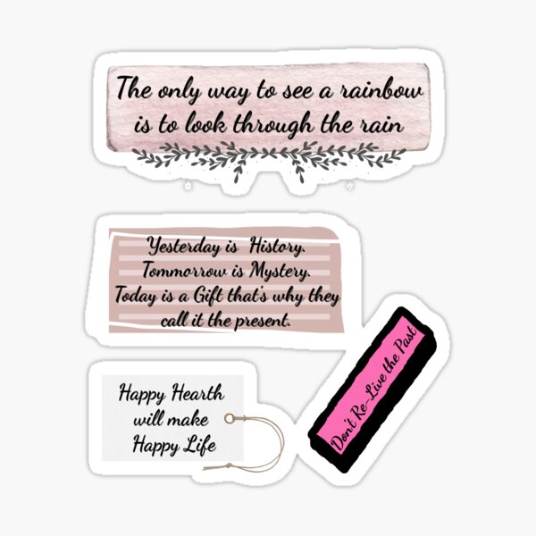 "Positive Quotes Stickers, Motivational Stickers pack for Adults, Teens ...