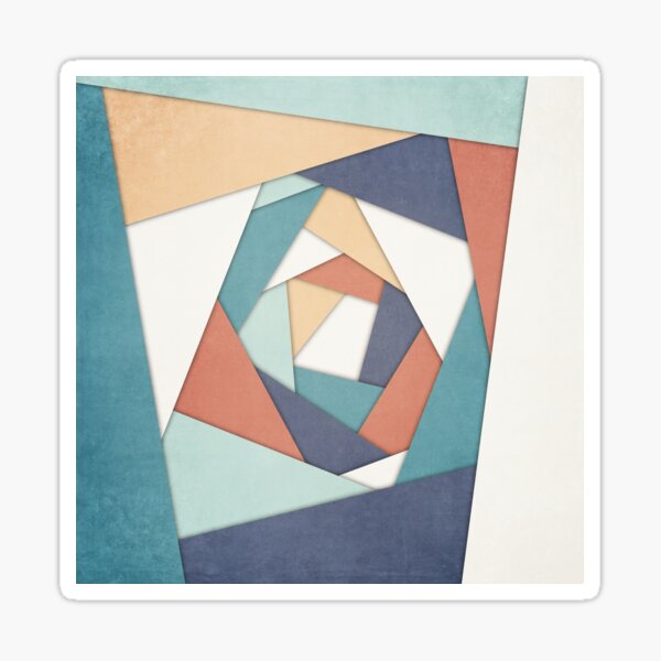 "Geometric Rotation" Sticker for Sale by perkinsdesigns | Redbubble