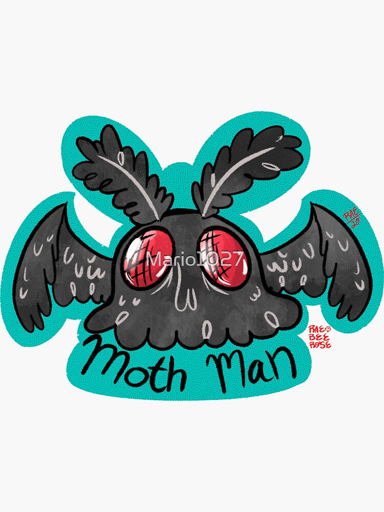 "Small moth man" Sticker by Mario1027 | Redbubble